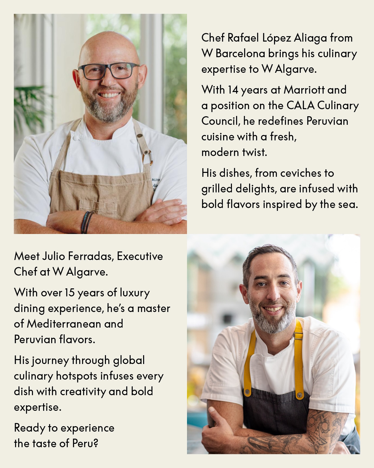 Peruvian Takeover at Market Kitchen, W Algarve