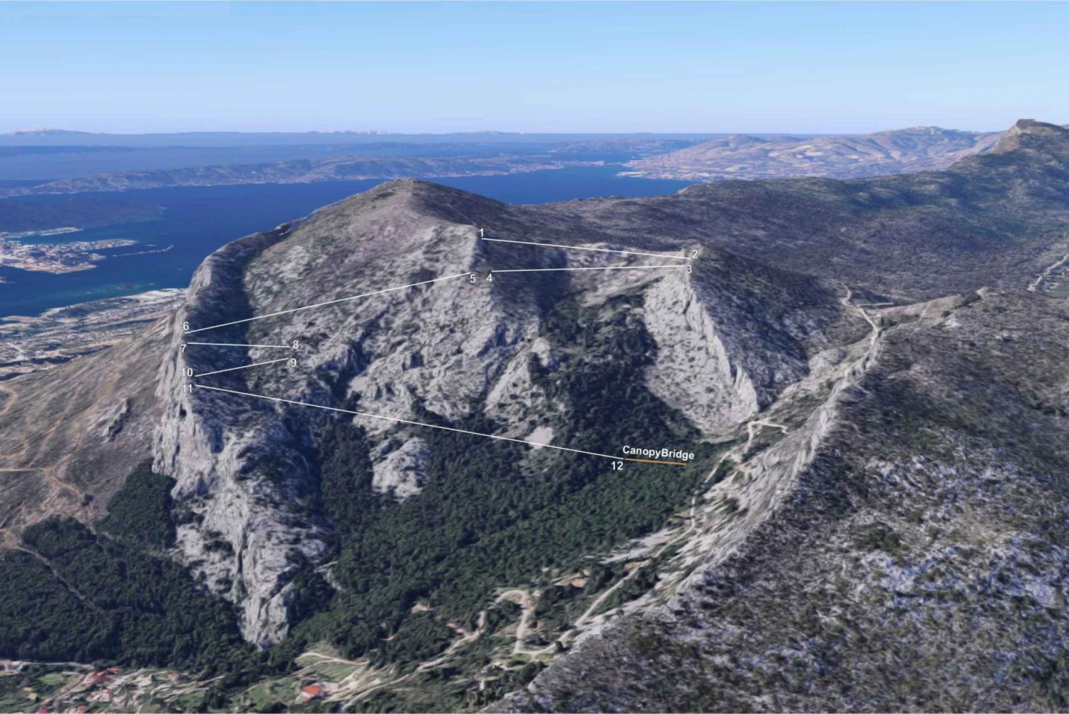 Split: Zip Line Adventure with Optional Transportation in Croatia