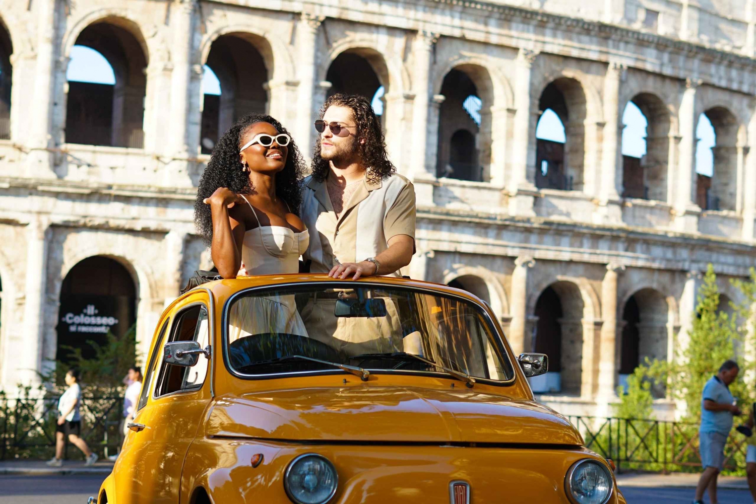 Rome Fiat 500 Tour with Professional Photoshoot in Rome