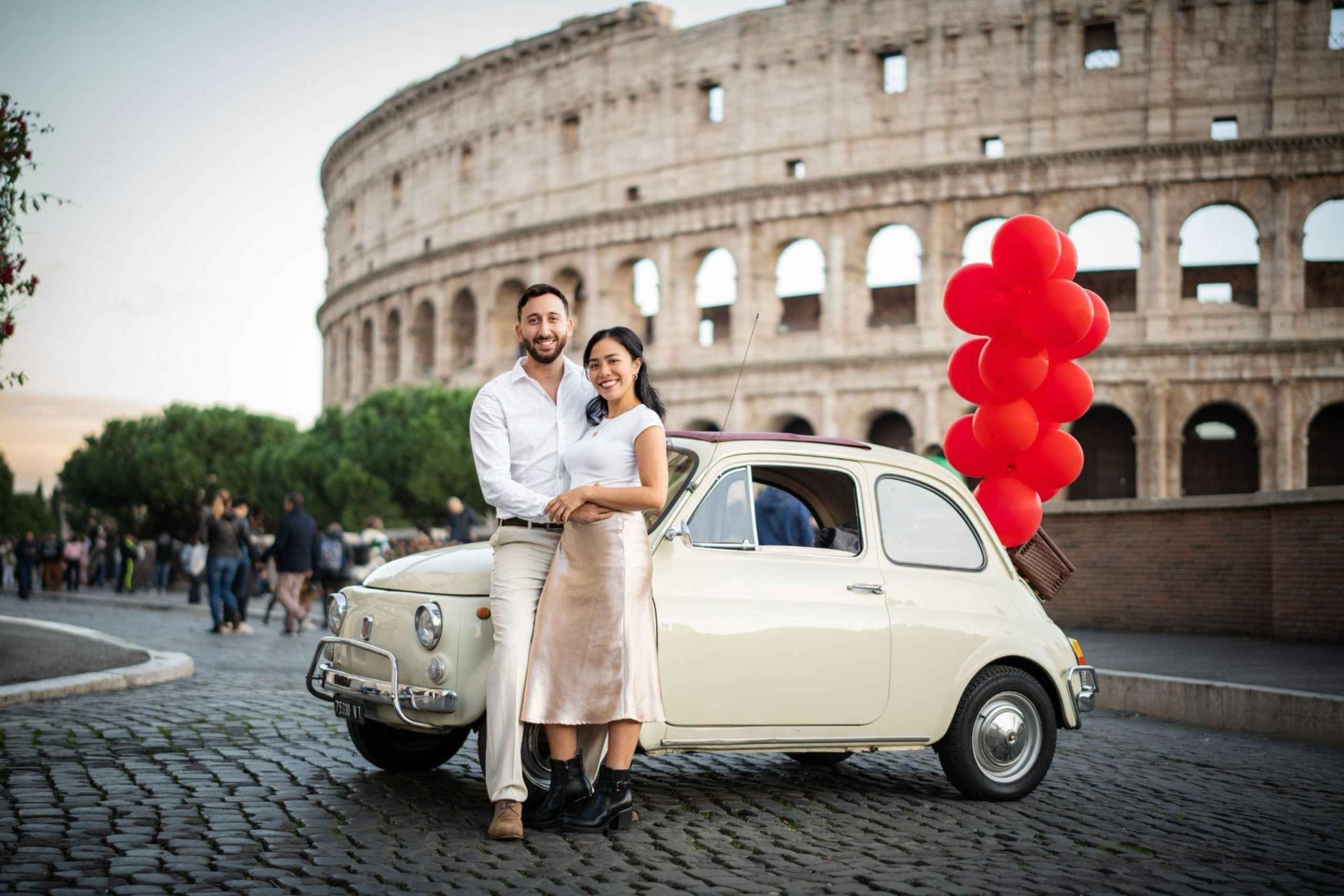 Rome Fiat 500 Tour with Professional Photoshoot in Rome